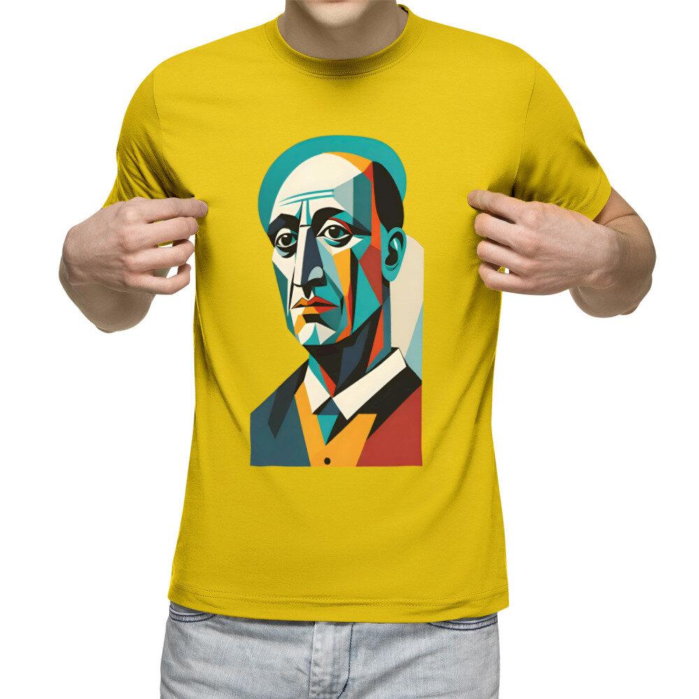 Мужская футболка «Pablo Picasso» (желтый, L)