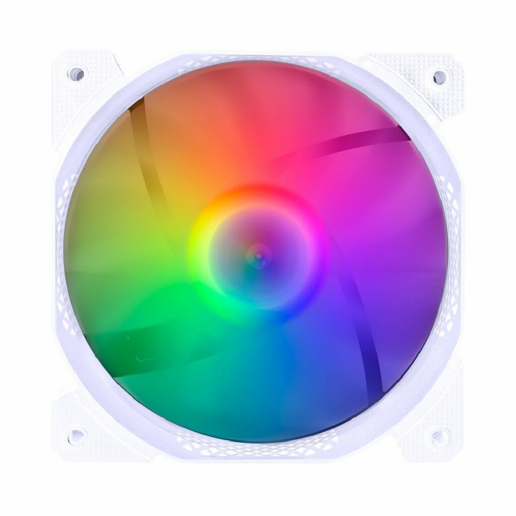 Вентилятор для корпуса 1STPLAYER F1 White / 120mm FRGB 12V 3pin 0.25A 1100rpm 41.9cfm 23.2dBA