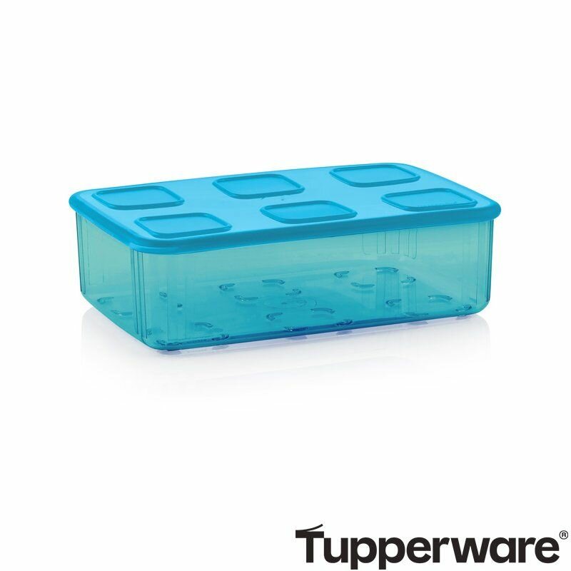 Контейнер Кристальный (1,62 л), прямоугольный голубой Tupperware