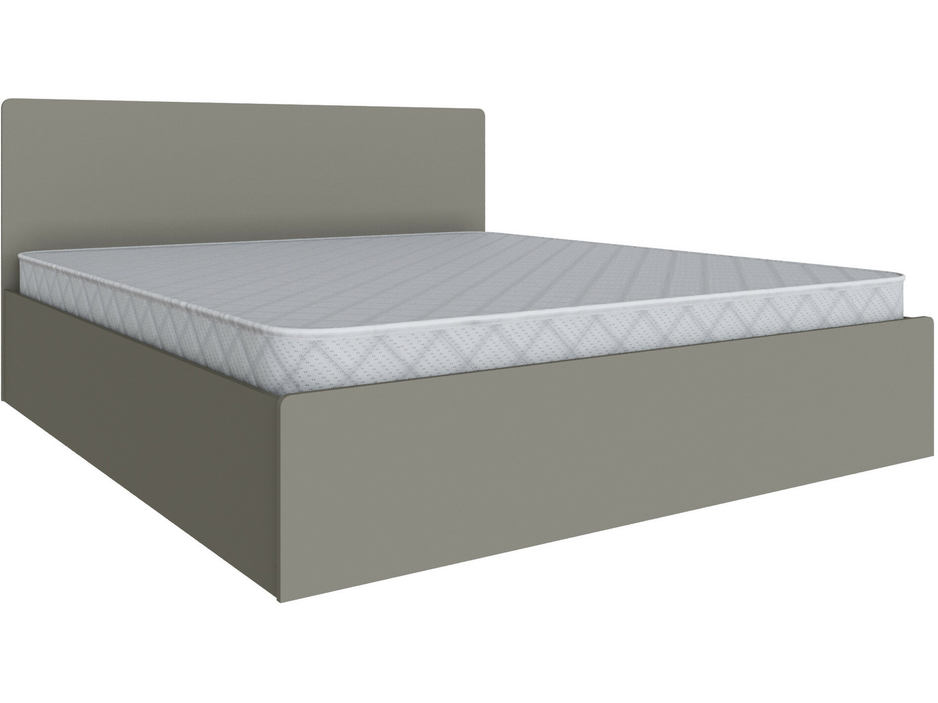 Кровать двуспальная 180х200 с настилом ДСП, без матраса, Мокко