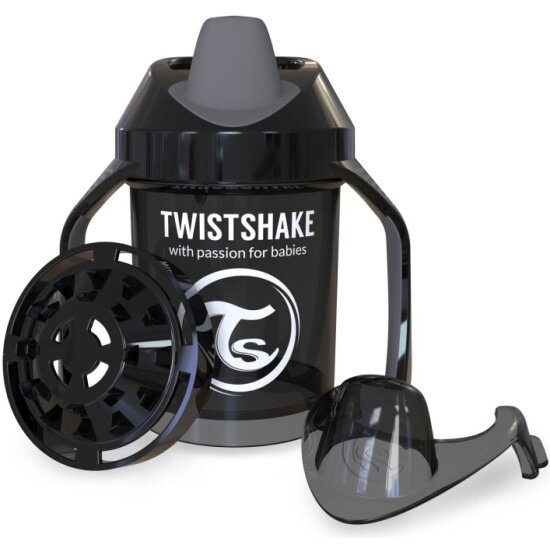Поильник Twistshake Mini Cup. 230 мл. Чёрный (Superhero). Возраст 4+m. Арт. 78057
