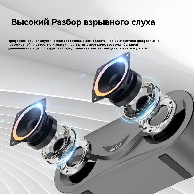 Умная колонка LENRUE Smart Bluetooth speaker красочная версия динамика Bluetooth c функцией Bluetooth/карта/U диск/AUX — фото 1