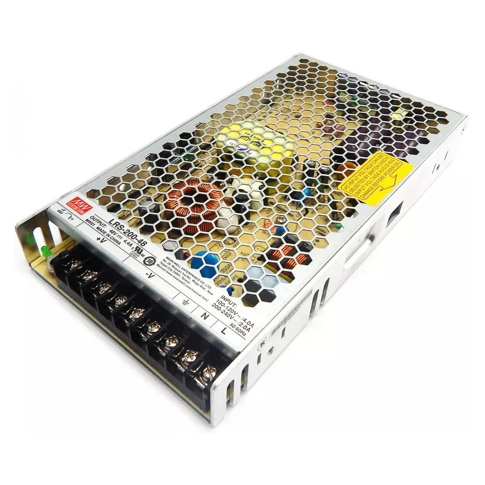 Источник питания Mean Well AC/DC LRS-200-48 T02276493 промышленный блок питания высокой эффективности
