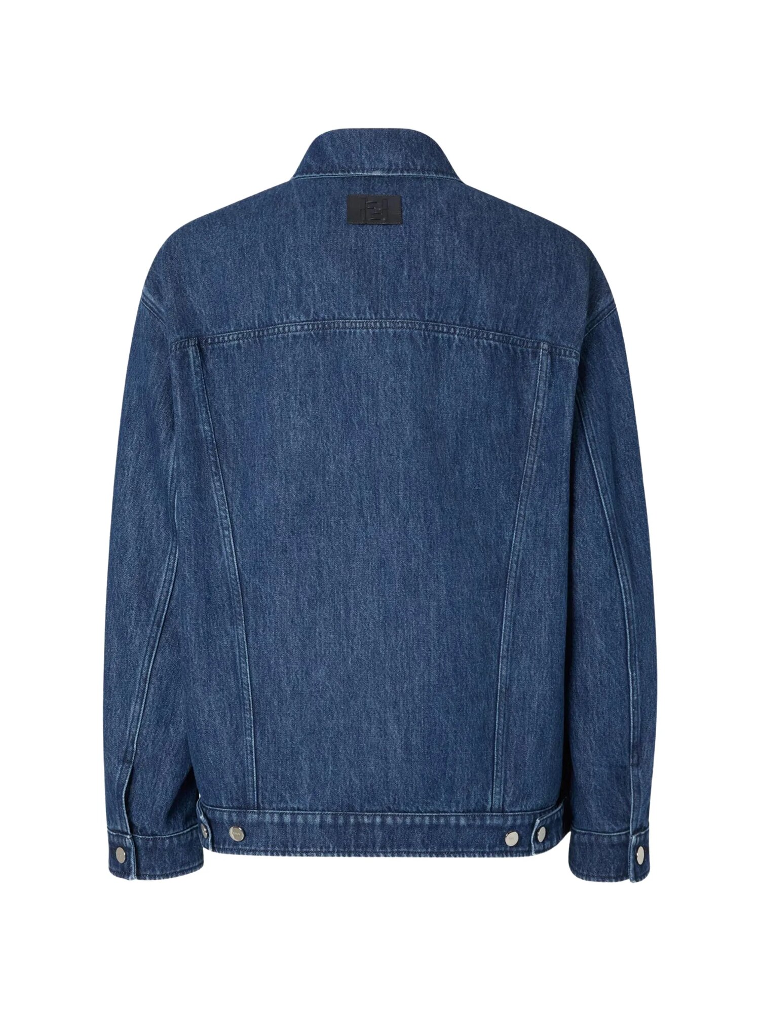 Куртка FENDI Logo-patch denim jacket, размер 50, blue — фото 1