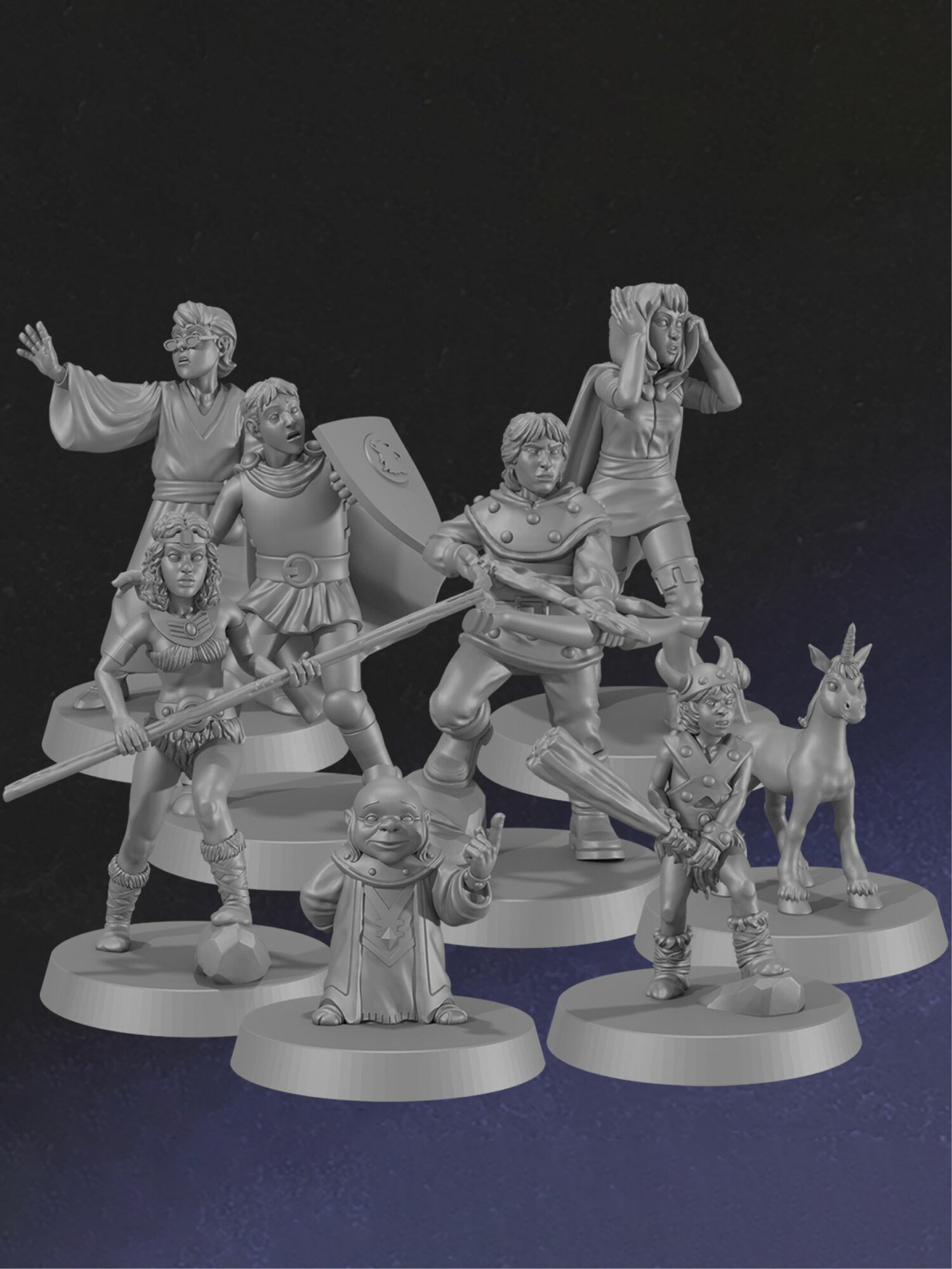 Набор миниатюр для настольных игр ДнД "Герои подземелья драконов" (DnD, Pathfinder, Dungeons & Dragons, Подземелья и драконы, НРИ, Warhammer)