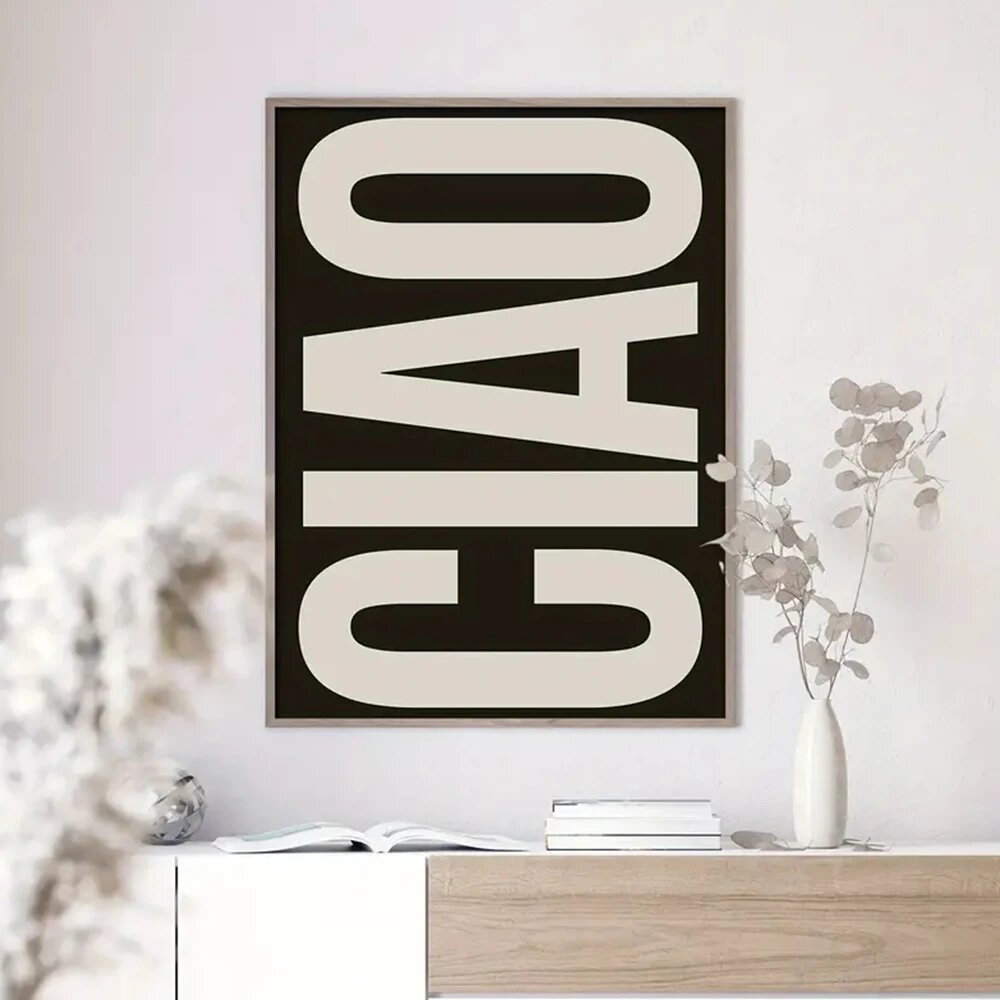 Постер "Ciao" на холсте 40x50 см без рамы