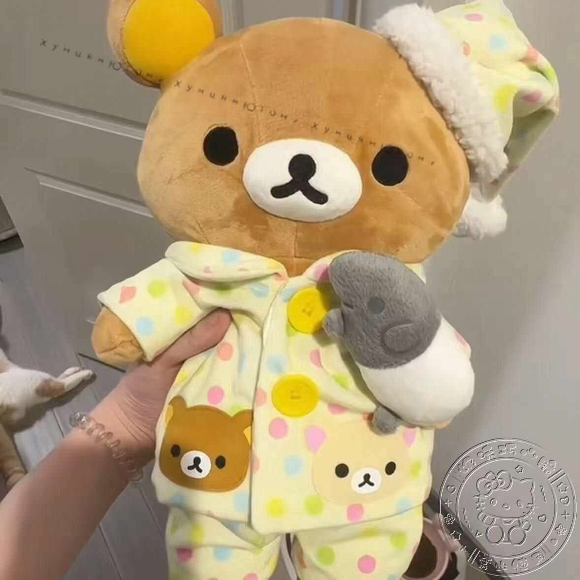 1 плюшевая игрушка Rilakkuma Anime в пижаме, 45 см