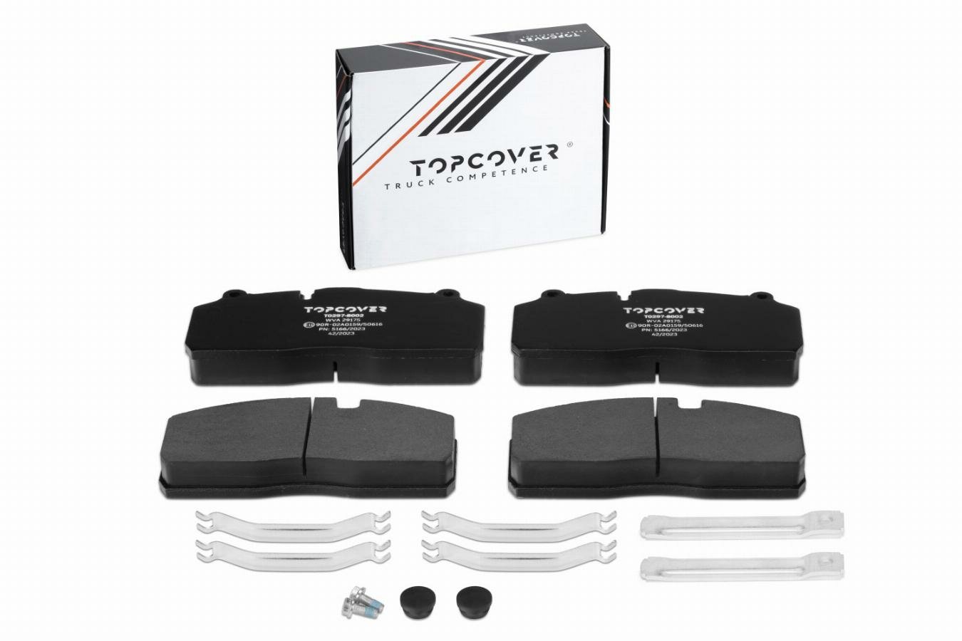 Колодки дискового тормоза SAF B9-22S Haldex DBT22LT T0297-8002 (Topcover)