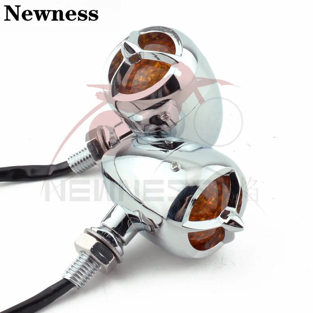 Мото хром LED указатель поворота Chrome-Amber