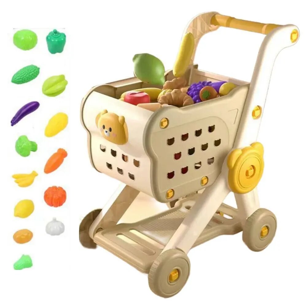 Детская игровая коляска для покупок в игровом домике