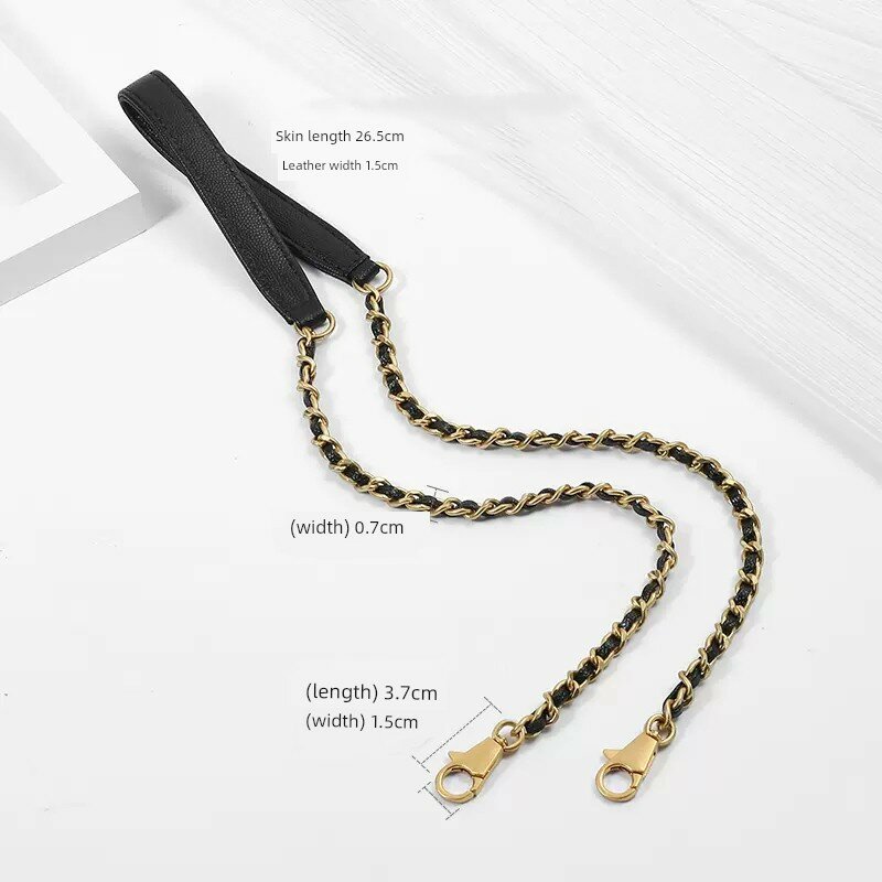 Замена цепочки сумки Chanel Coco Handle - Золотой ободок, кожа крокодила, 110 см
