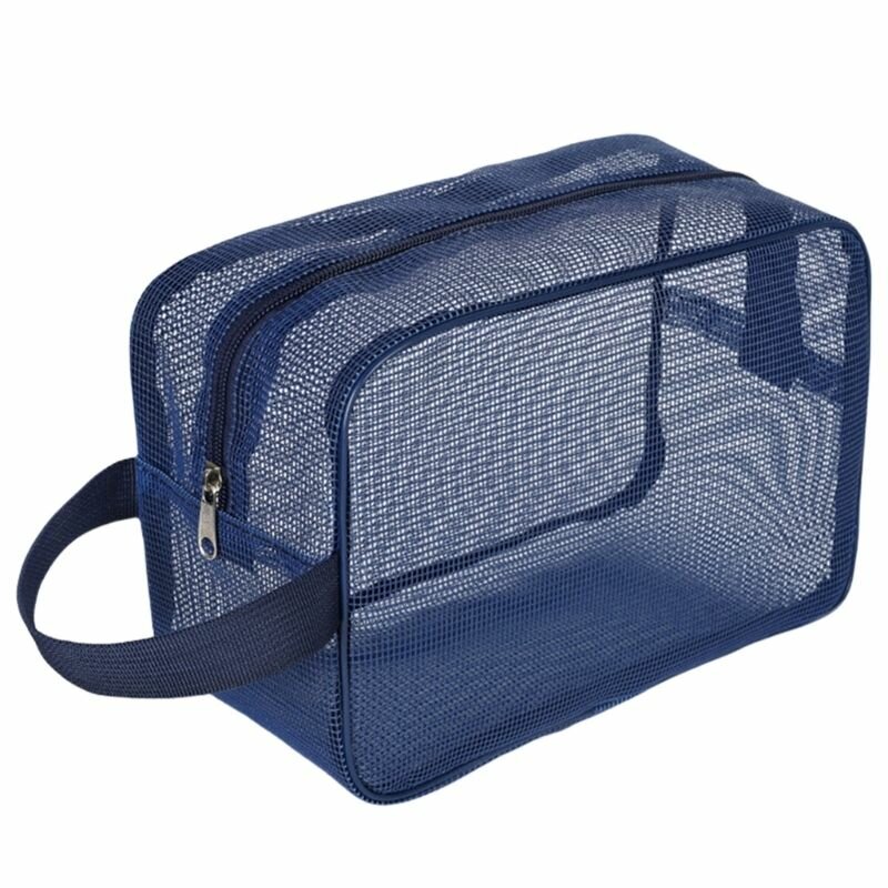 Портативная сумка для душа из сетки с застежкой-молнией для общежитий, спортзала, путешествий и кемпинга, - Сяо Лань