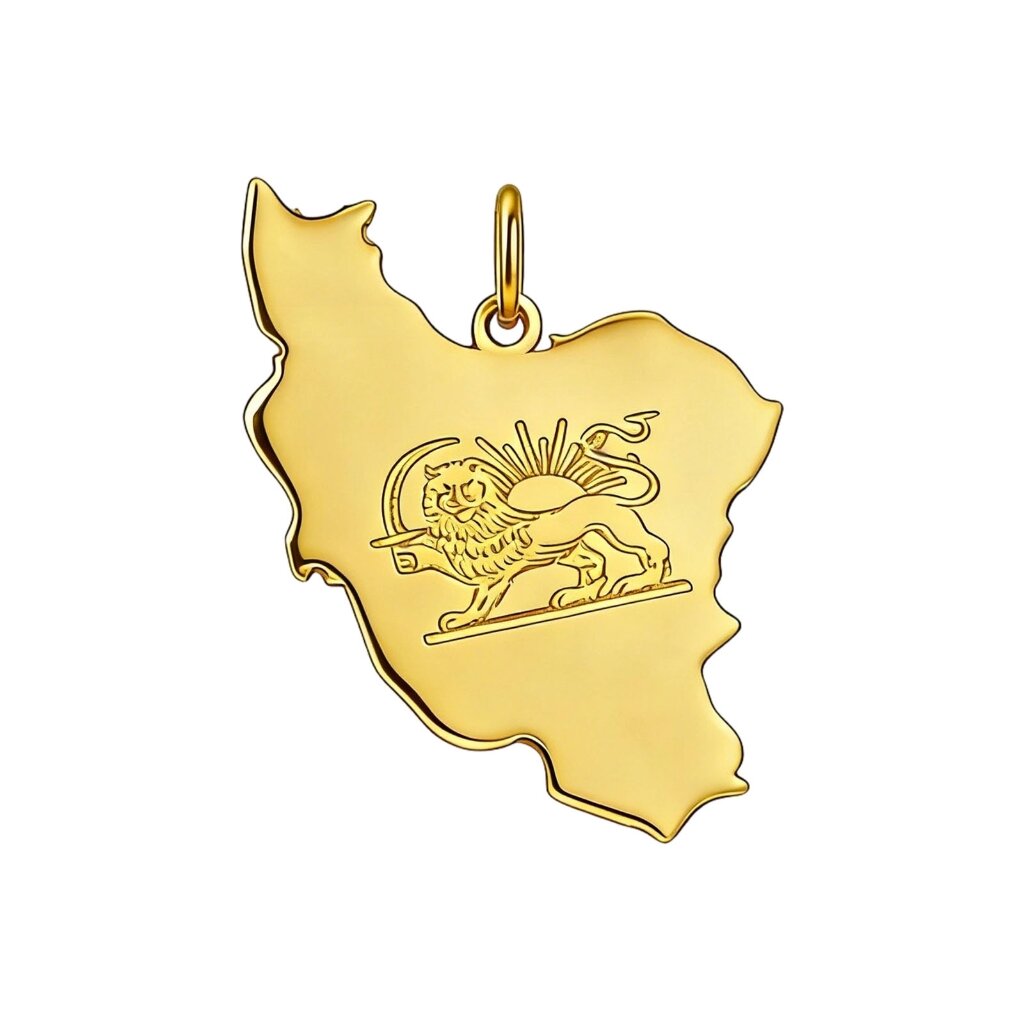 Многофункциональная карта Ирана, маленькая подвеска с текстурой из нержавеющей стали для аксессуаров