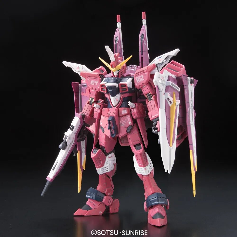 Сборная модель Bandai RG 1/144 Gundam Правосудие Гандама, робот из ABS пластика, 13 см, сложность средняя