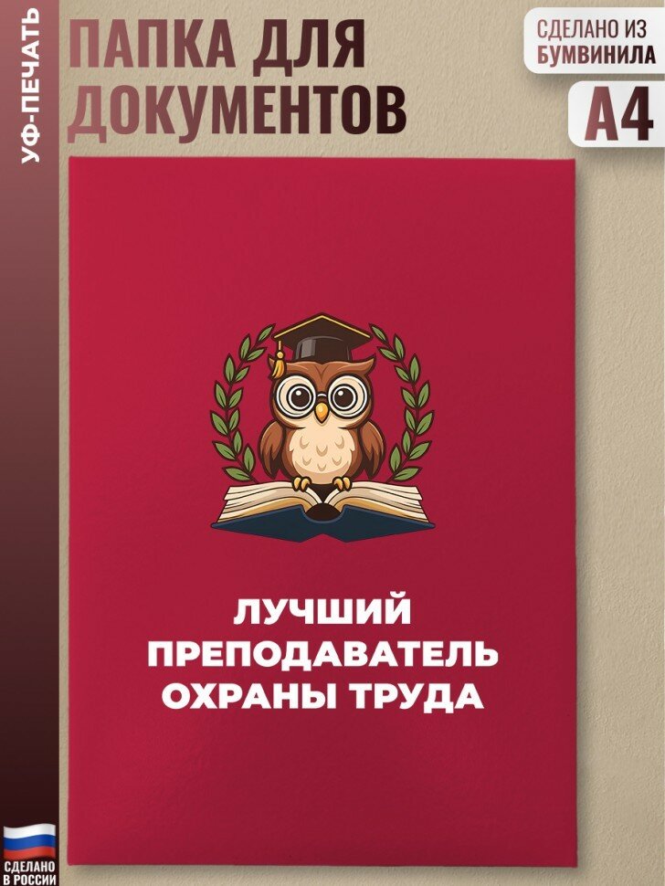 Красная папка "Лучший преподаватель охраны труда"