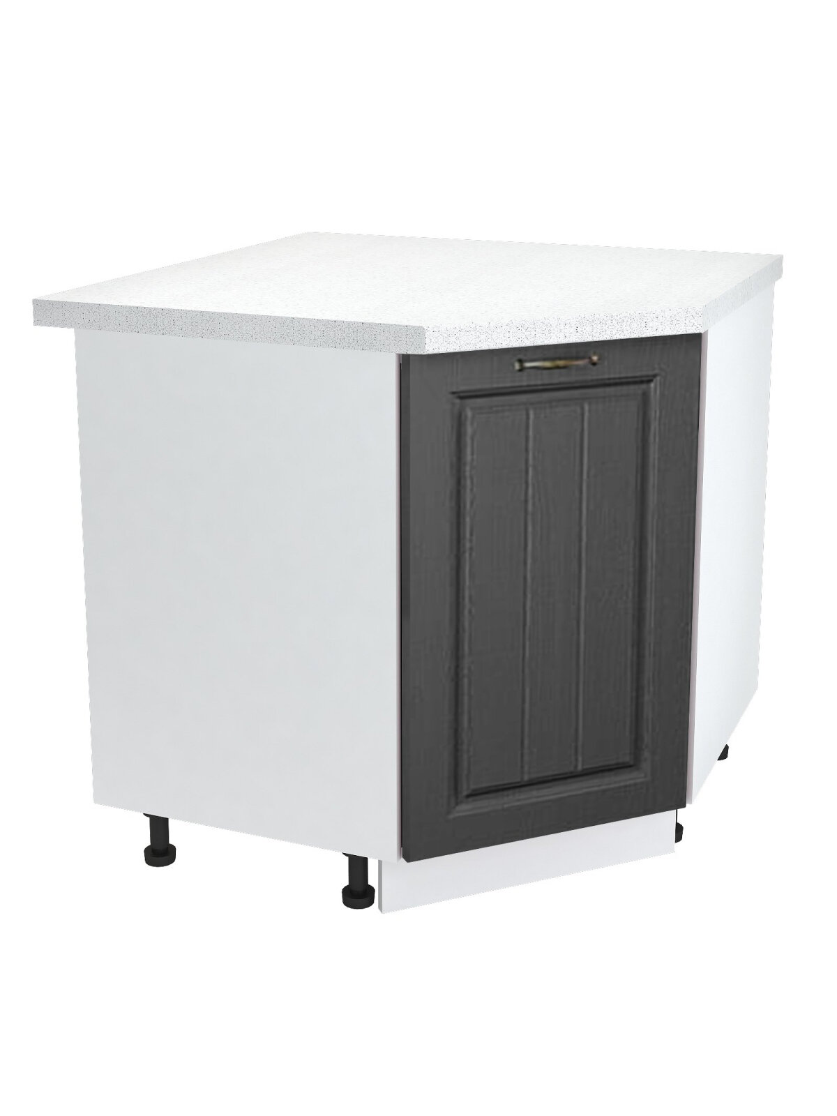 Шкаф кухонный угловой нижний 850 Мария (графит) Huge Mebel. Ширина 850 Высота 840. Модули кухонные нижние