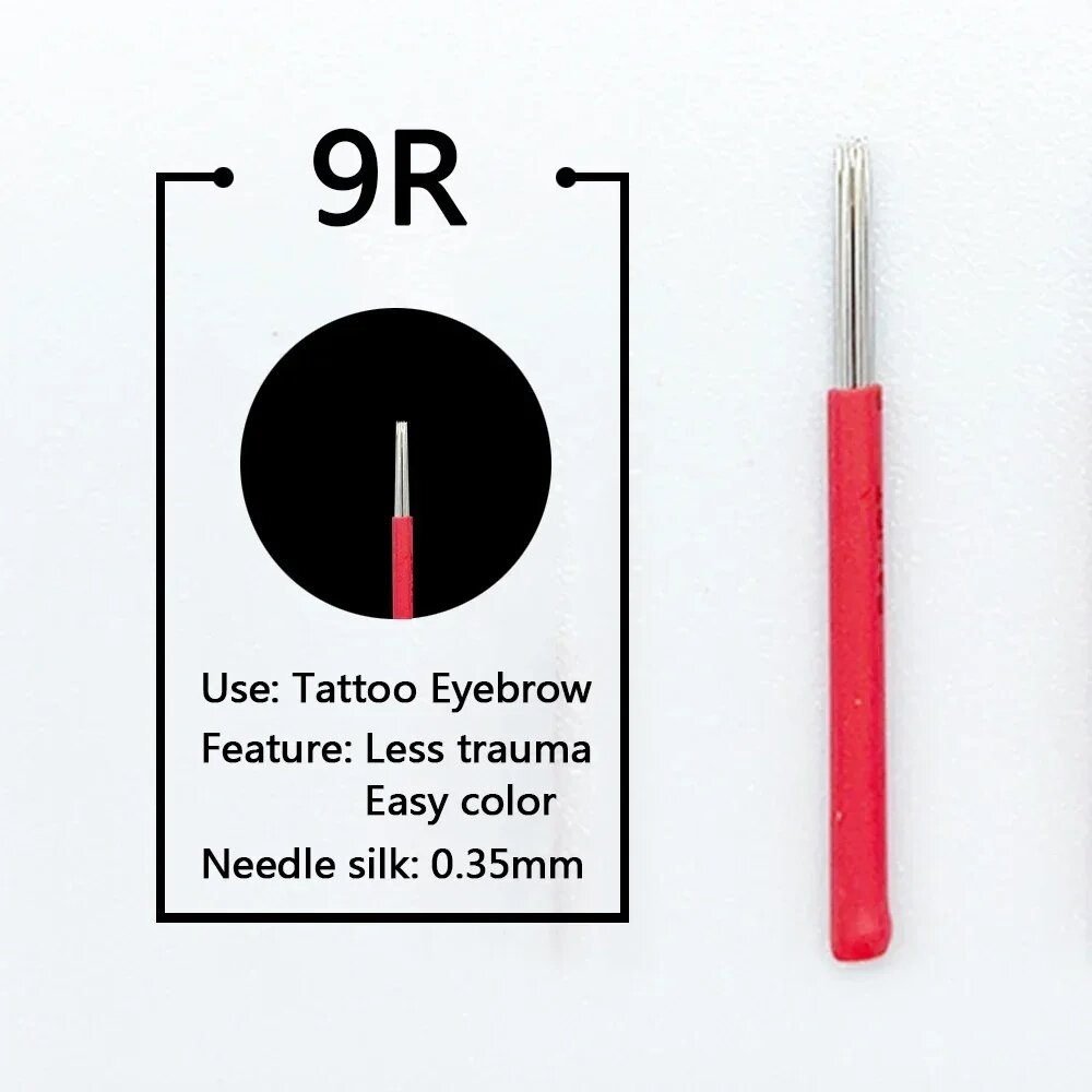 Игла для татуажа бровей 9R, 0.35mm