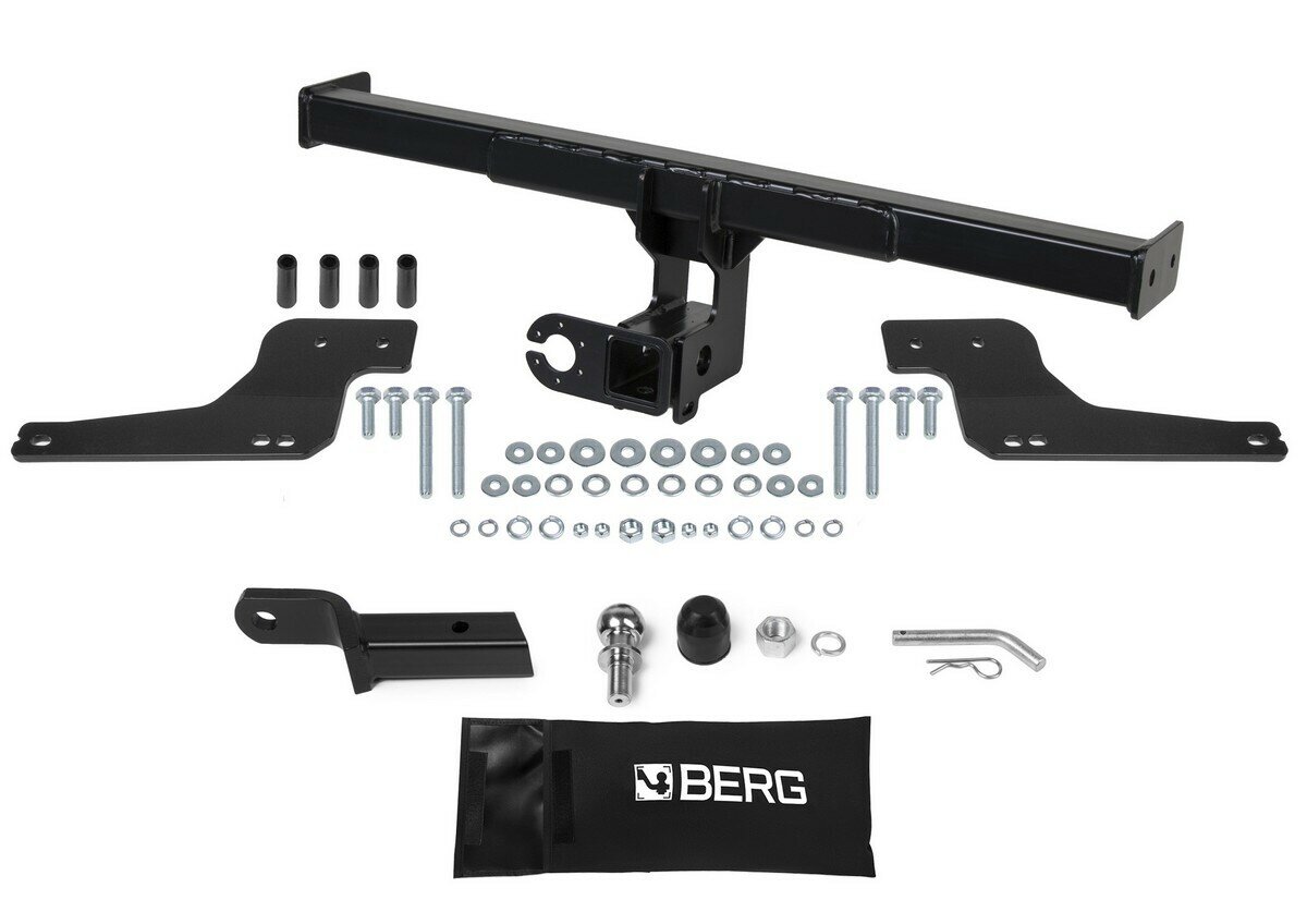 Фаркоп с элект. Smart, под квадрат для Nissan Terrano/Renault Duster/Kaptur, шар E, 1200/75 кг, F.4711.002, Berg (паспорт, сертификат)