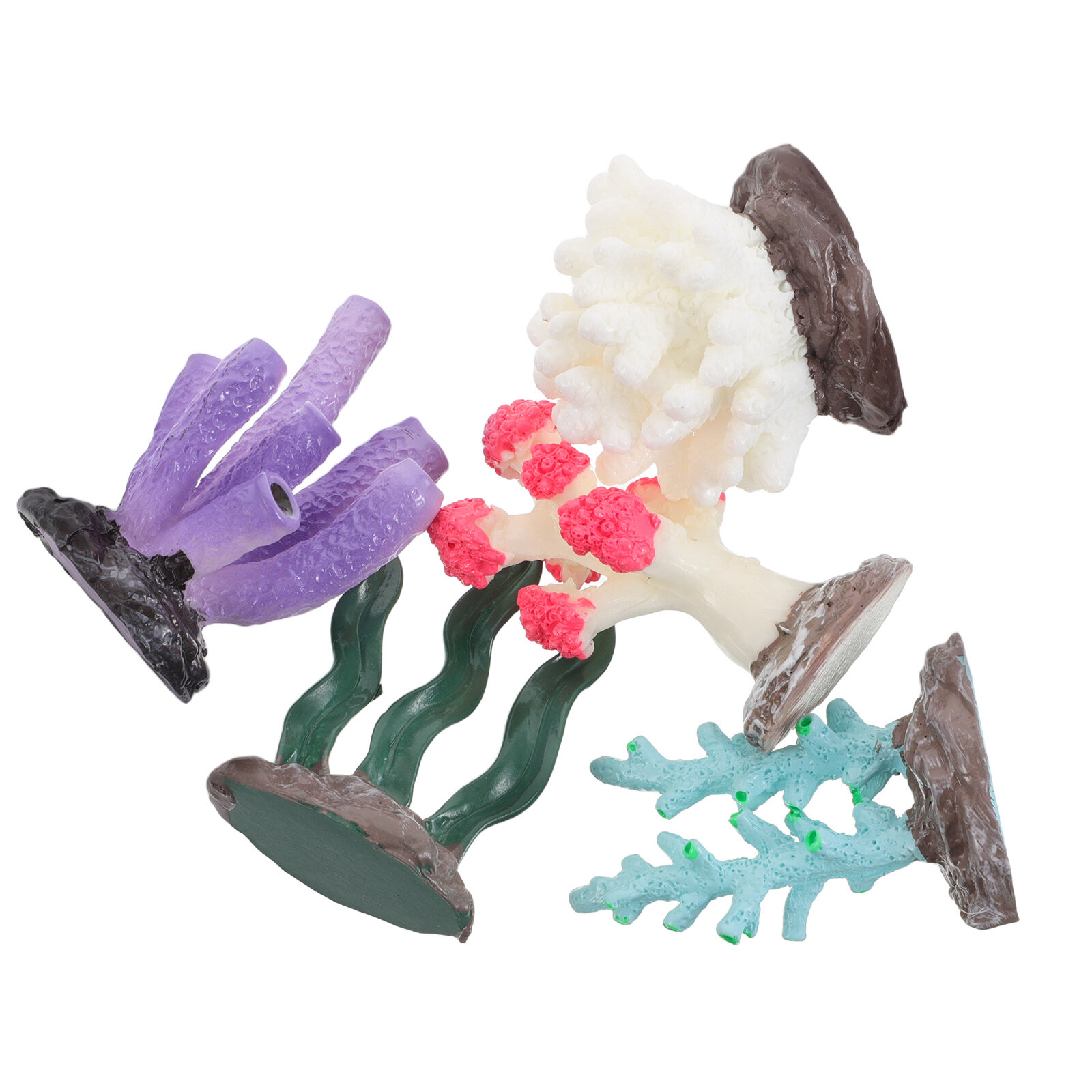 Набор искусственных кораллов для аквариума, 5 штук (размеры 11, 13, 14, 16 и 20).