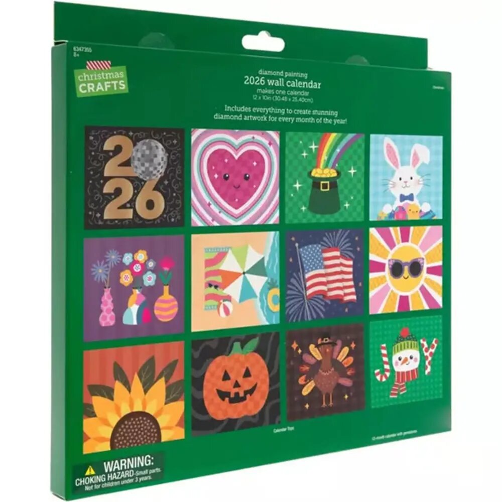 Календарь на 2026 год с алмазной вышивкой, 250 220 мм