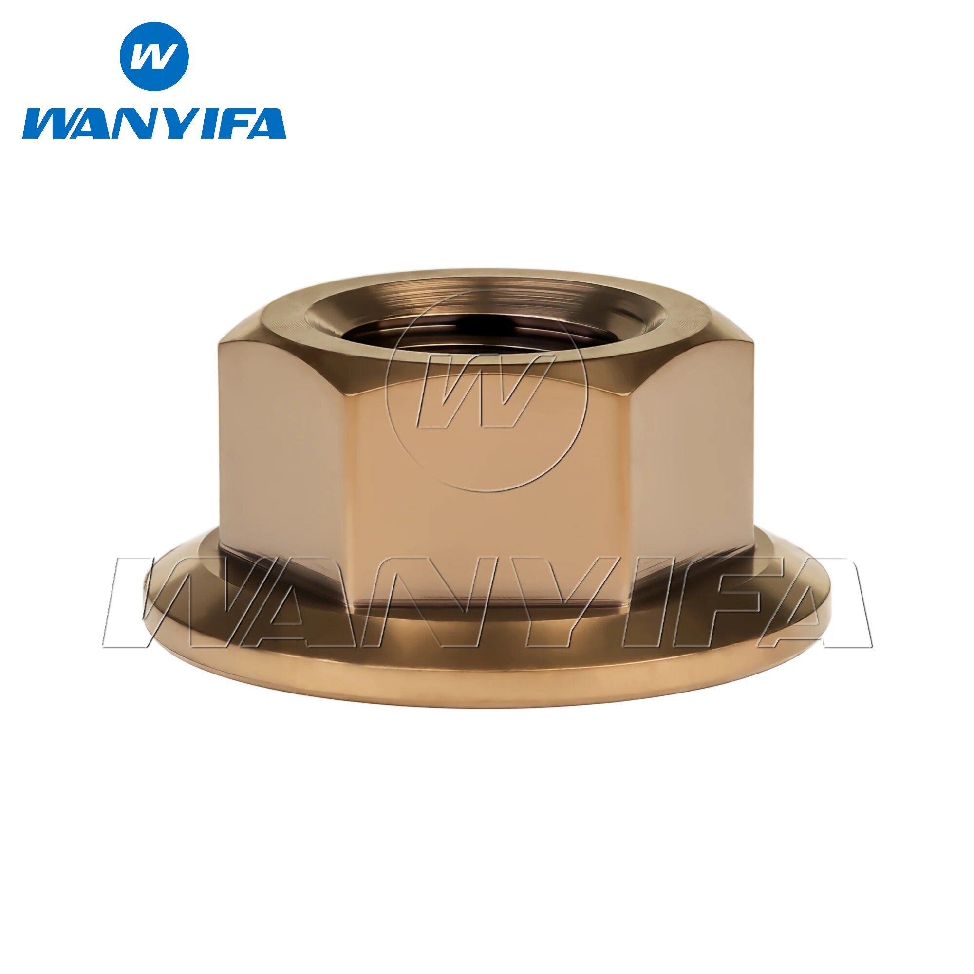 Титановые гайки Wanyifa M5 M6 M8 M10 M12 M14 M16 DIN6923 M10 Pitch 1.5mm, Bronze
