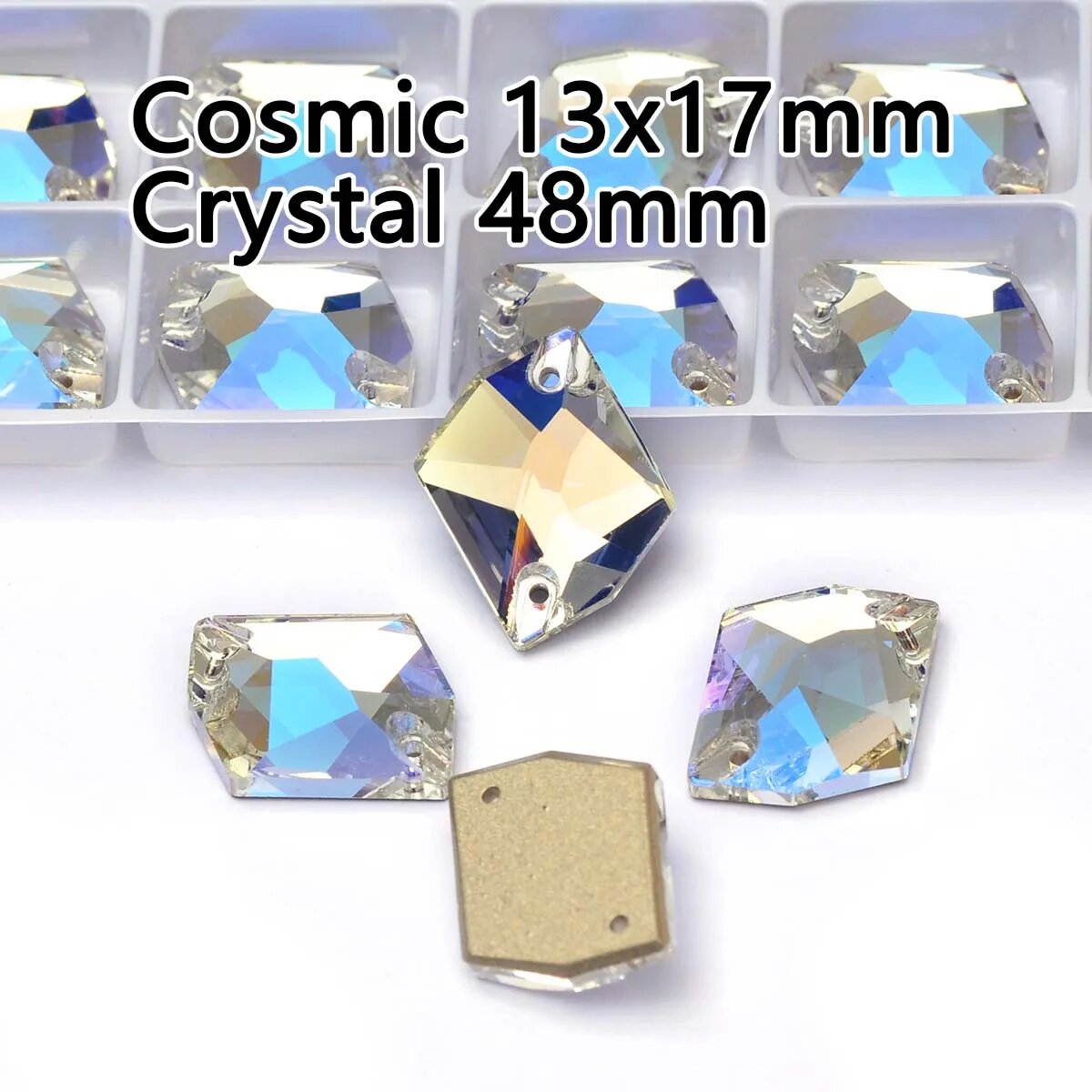 Хрустальные стразы Cosmic 13x17 мм, 48 шт.