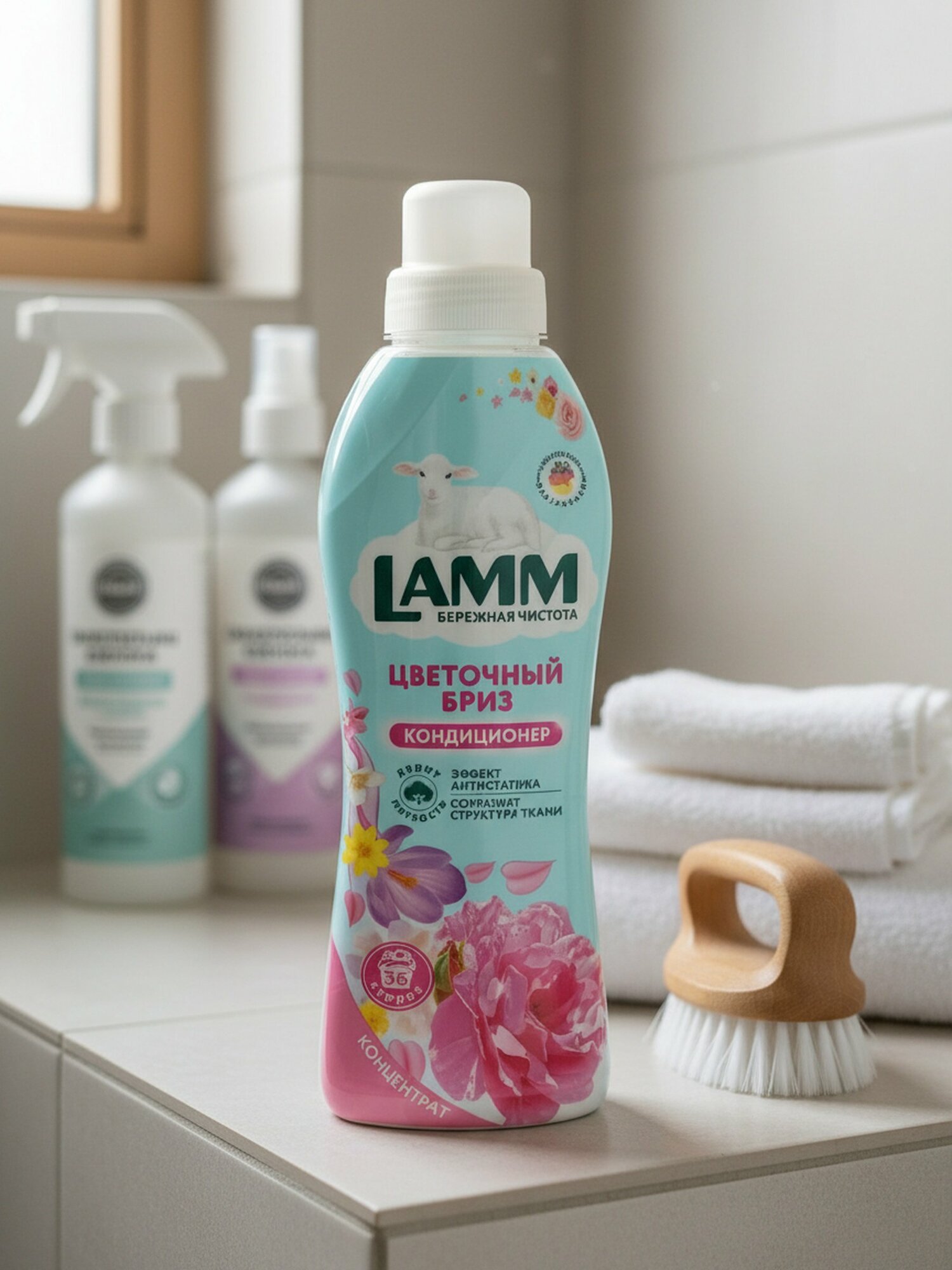 Кондиционер для белья Lamm, 0.91 л, Цветочный бриз, концентрат