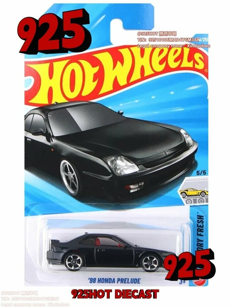 Машинка 925HOT WHEEL C4982 2026F 98 HONDA PRELUDE игрушечная машина