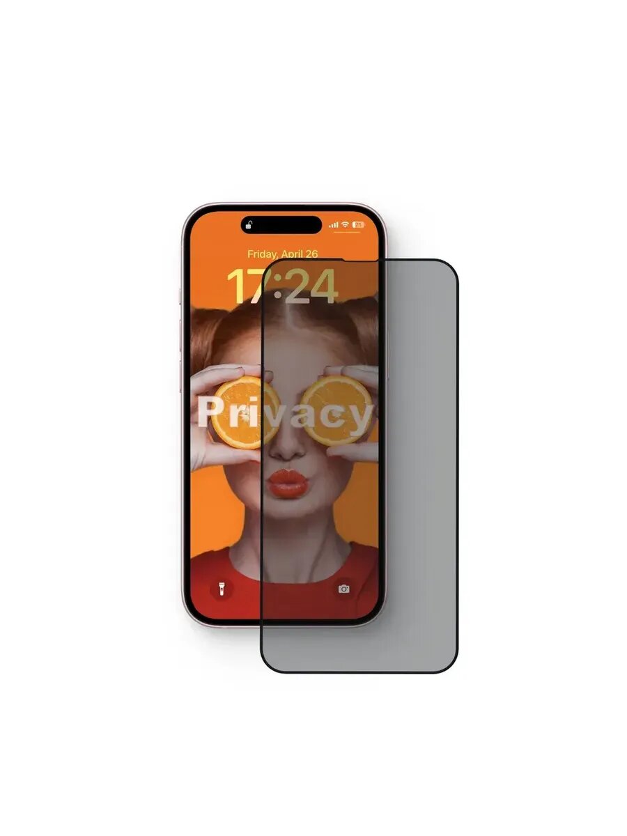 Защитное стекло для iPhone 16 Pro Max 6.9" Anank 2.5D Privacy with front 26°angle,180° from left to right