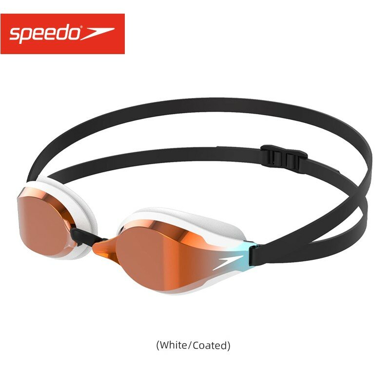 Очки Speedo с антизапотеванием, белые/черные, сертифицированные FINA, без покрытия для тренировок