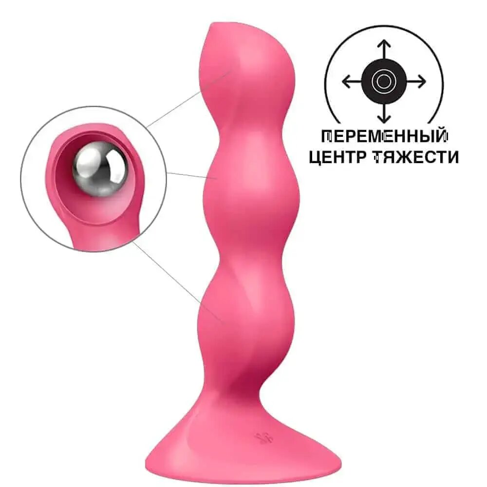Фаллоимитатор с переменным центром тяжести Satisfyer Triple Ball-R, розовый