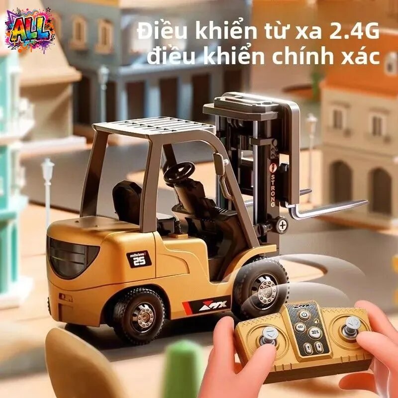 Мини-погрузчик с дистанционным управлением из сплава, настольный, для подъёма грузов, радиоуправляемый, инженерный, маленький автомобиль, детский, для мальчиков, игрушечный штабелер