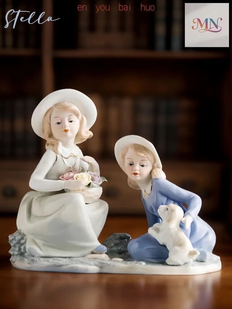 Статуэтка 20-белый, высота 24 см, длина 25 см, керамика, ручная работа