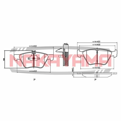 Колодки тормозные дисковые Nakayama HP8244NY