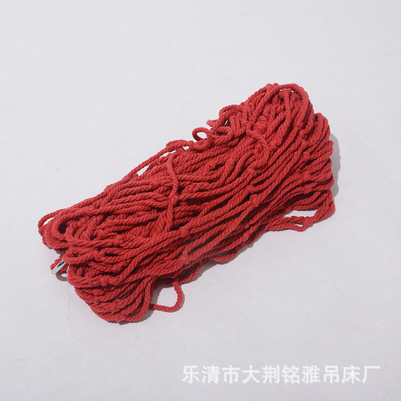 Наружный гамак из хлопкового шнура без деревянных колец, сплошной красный