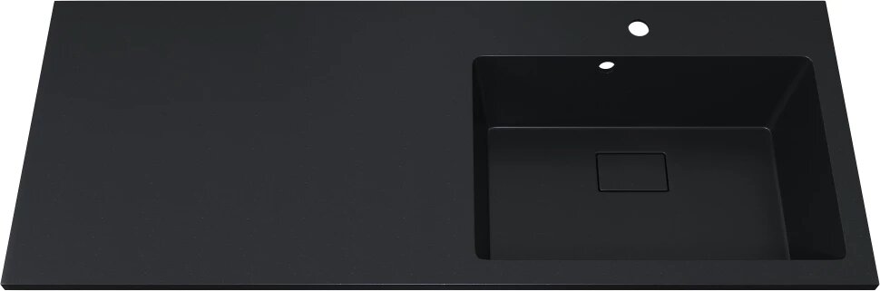 Раковина Uperwood Cosmos RCosmos120RU 120x48 см R, над стиральной машиной, без кронштейнов, уголь