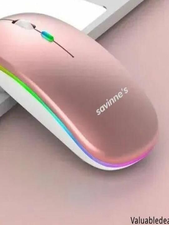 Беспроводная мышь светло-розовая