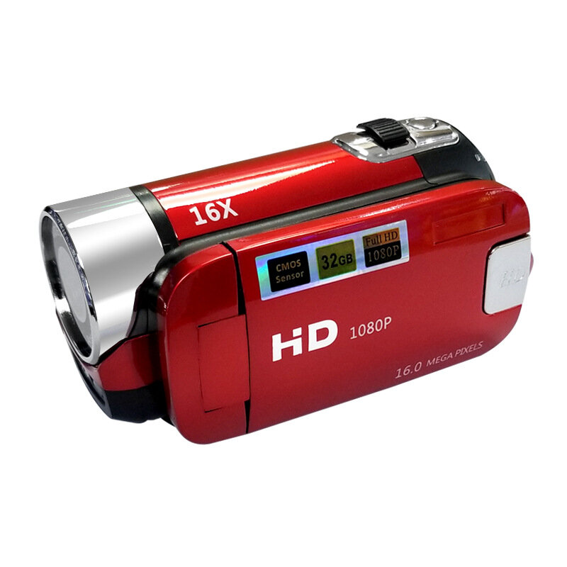 Видеокамера цифровая D100 Full HD 1080P 16MP электронный стабилизатор экран 2.4 дюйма для записи дома