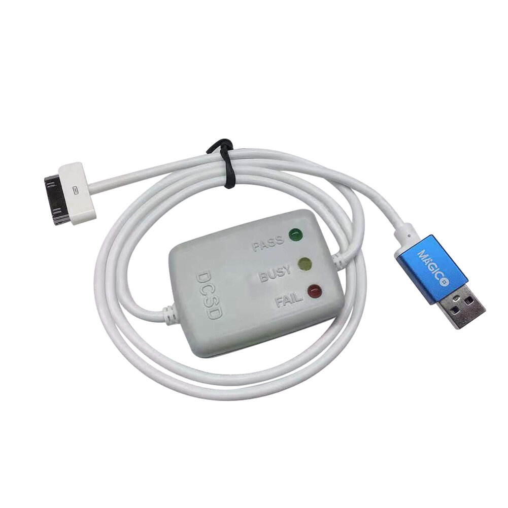 Кабель USB 30Pin DCSD для отладки систем последовательного порта, изменения IMEI и номера SN, совместимый с IP 4/4S и IPAD 2/3/4, базовая плата I-C, ремонт, белый цвет, пластиковый материал, размер упаковки 150*50*50мм, вес упаковки 100г, количество 1 шт.