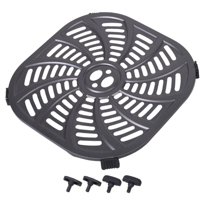 Подставка для Воздушных Фритюрниц Тарелка Для Воздушных Фритюрниц Квадратный Лоток Для Воздушных Фритюрниц Тарелка Для Гриля Многофункциональный Инструмент для Приготовления пищи для Воздушных Фритюрниц 6QT