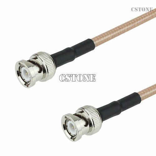 BNC штыревой к BNC штыревой кабель RG-142 коаксиальный (надежный китайский аналог)