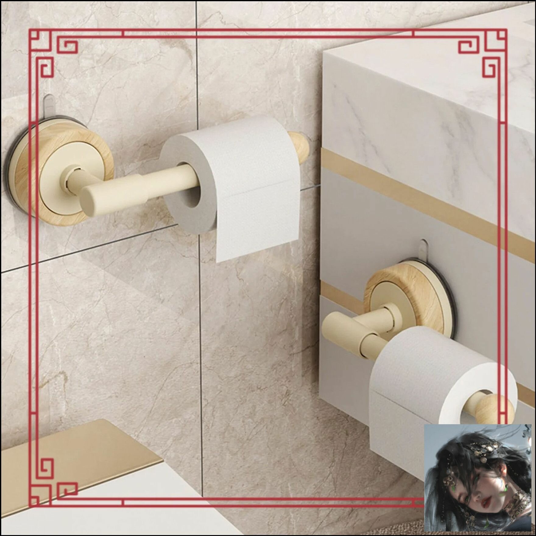 Держатель для туалетной бумаги с вакуумными присосками
