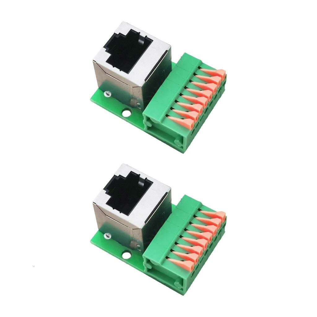 Клеммная колодка Ethernet RJ45 на DIN-рейку, Вертикальный стиль