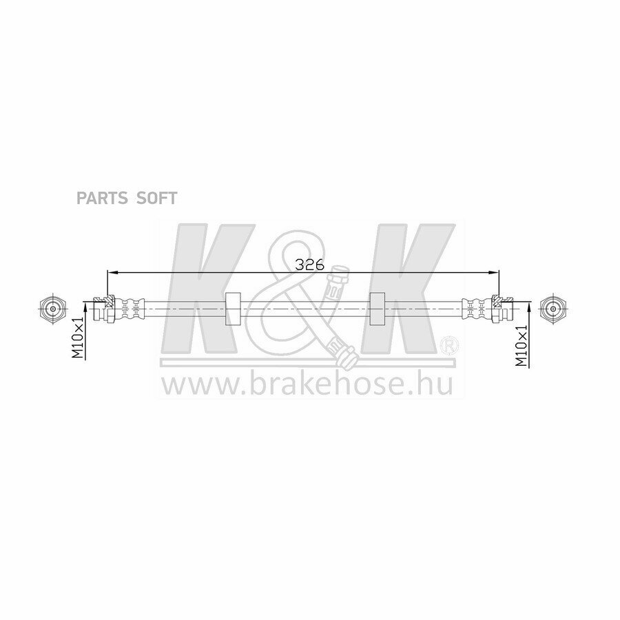 FT0511 K&K Тормозной шланг K&K FT0511 | цена за 1 шт