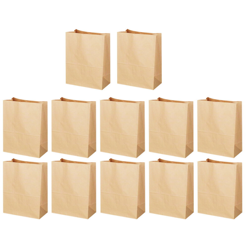 Коричневые крафт бумажные пакеты для хранения пищи, набор из 1 набук для упаковки хлебобулочных изделий