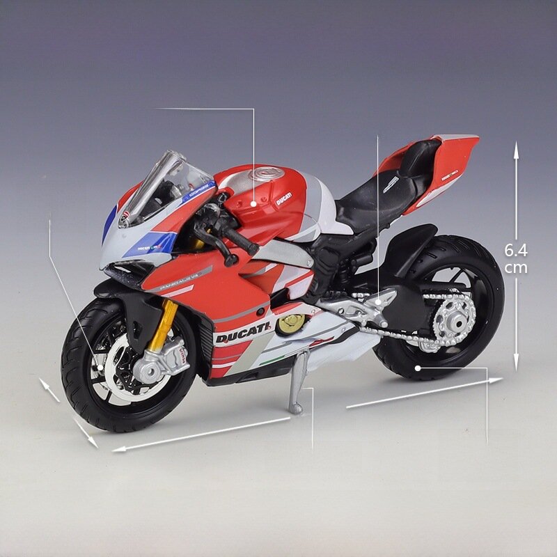 Модель мотоцикла Maisto (#39300), "Ducati Panigale V4 S Corse" в масштабе 1:18, металлическая, с аутентичными деталями