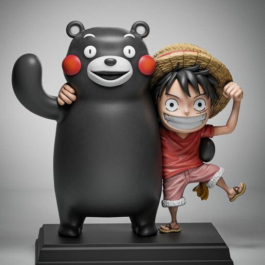 Сборная модель Luffy (One Piece), чиби, 185мм для покраски