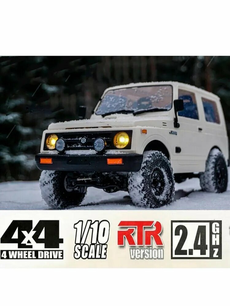 Радиоуправляемая машина WPL WPLC-74, масштаб 1:10, 4WD, светодиодный свет, внедорожный стиль