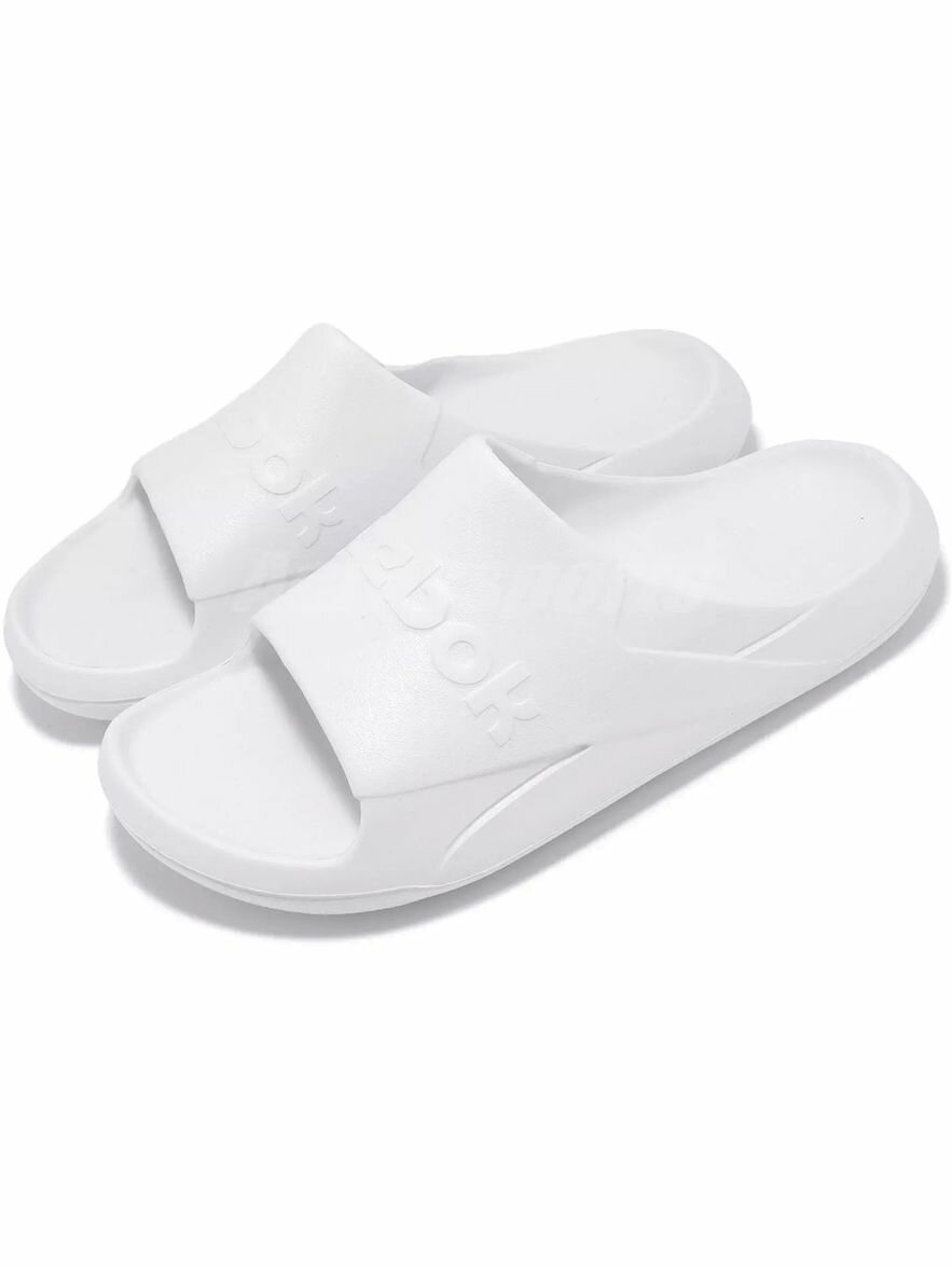 Шлёпанцы Reebok Clean Slide, размер 8 US, белый — фото 1
