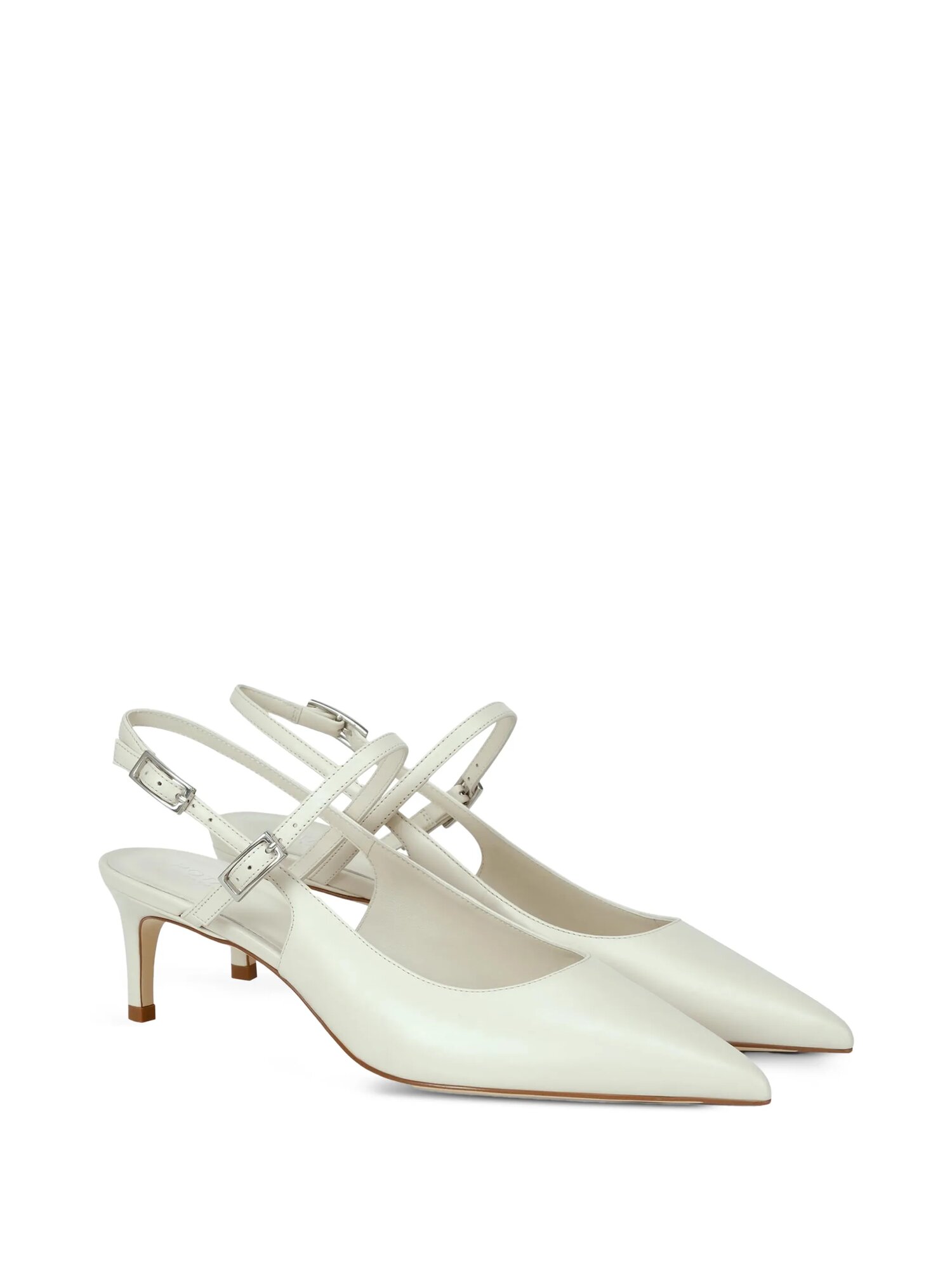 Туфли POTAMY Pointed strap pumps, размер 40, white — фото 1